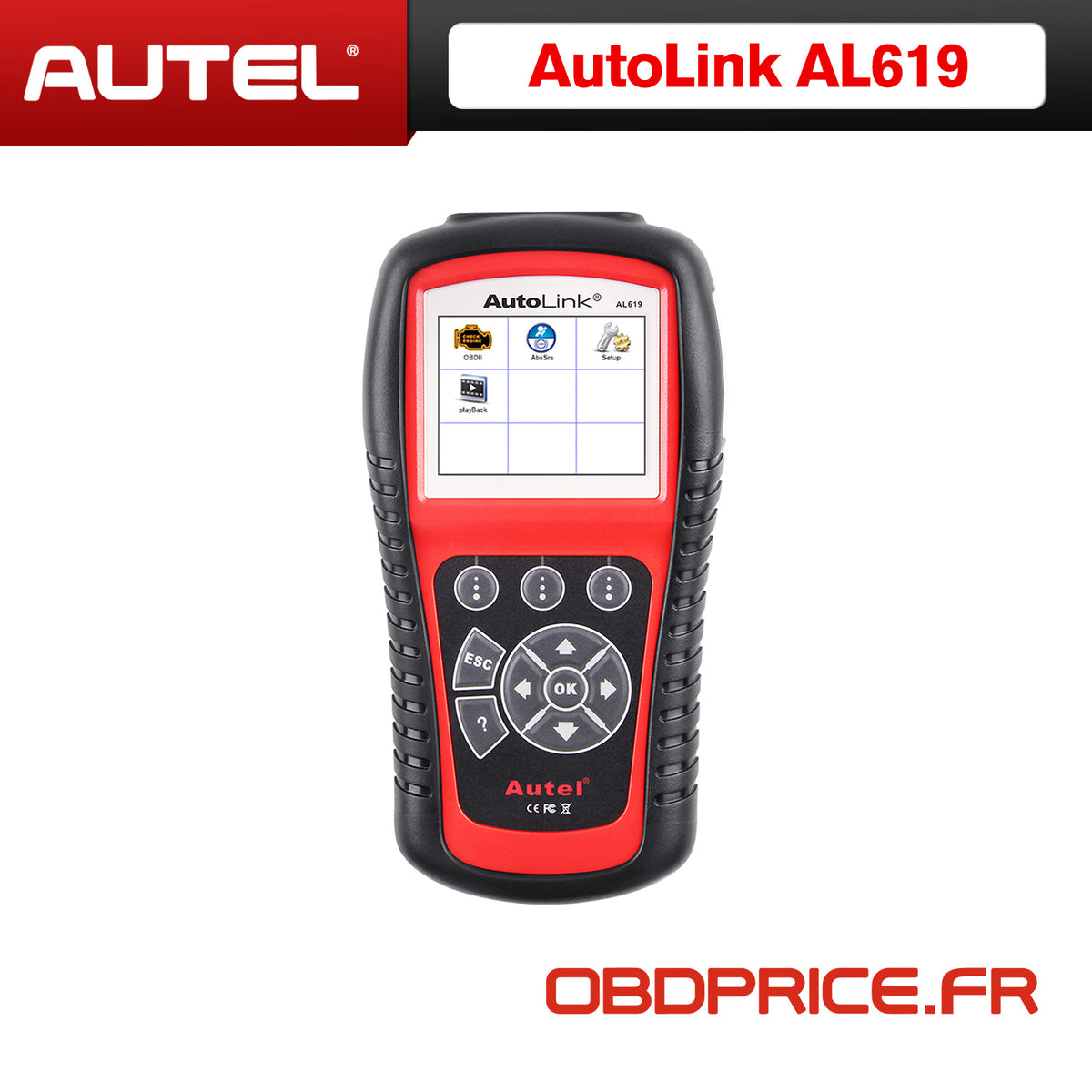 Autel AutoLink AL619 Code Reader with ABS/SRS Diagnosis— obdprice.eu